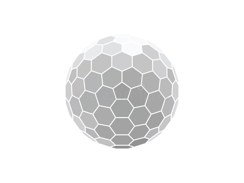 Hexagon sphere stock image. Illustration of icon, detail - 55508141
