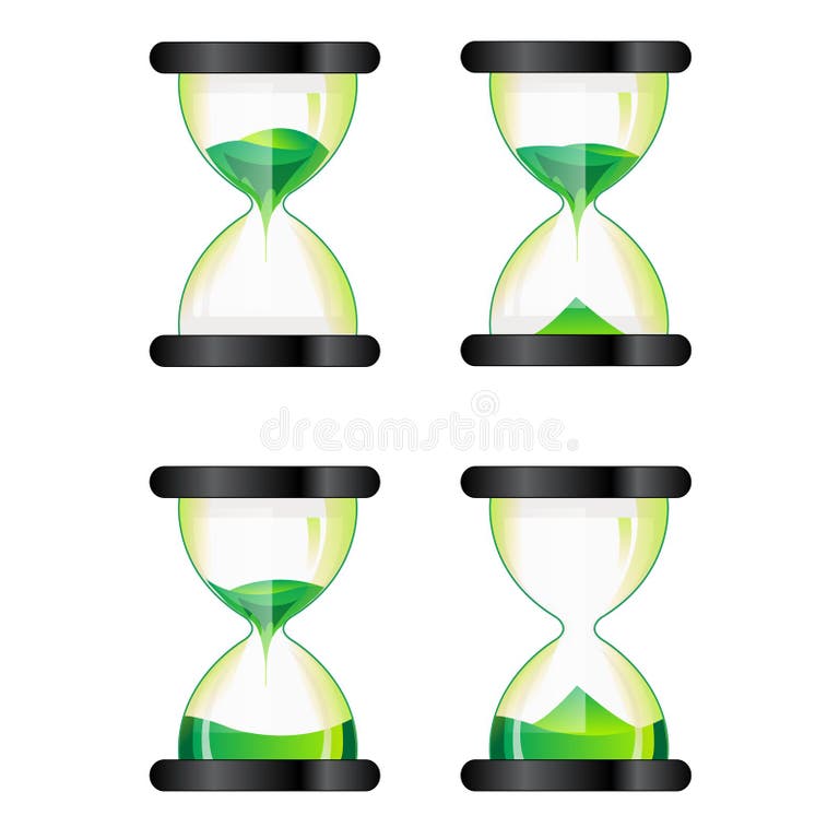 Vector Illustration of Hourglass Progress Stock Illustration ...