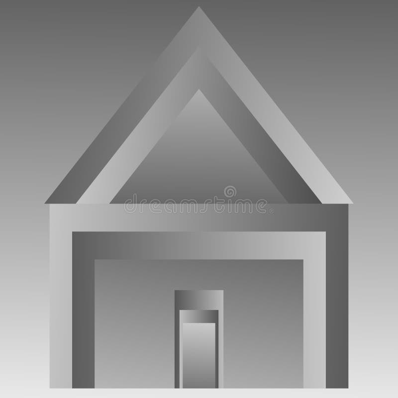 3d grey house vector icon stock vector. Illustration of cottage - 186953315