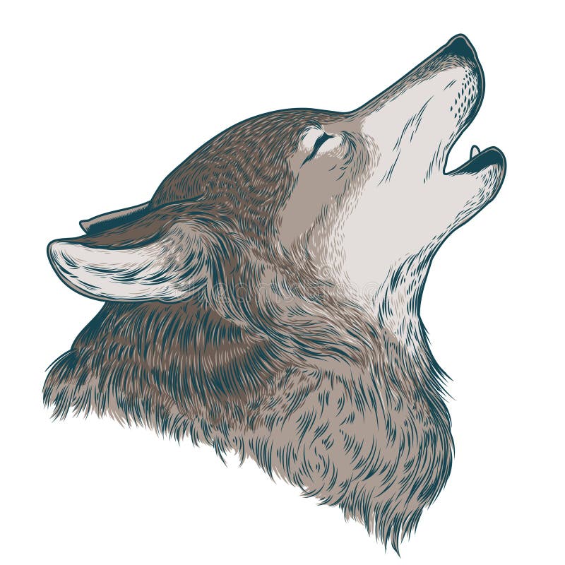 Drawings Of Wolves Howling Together