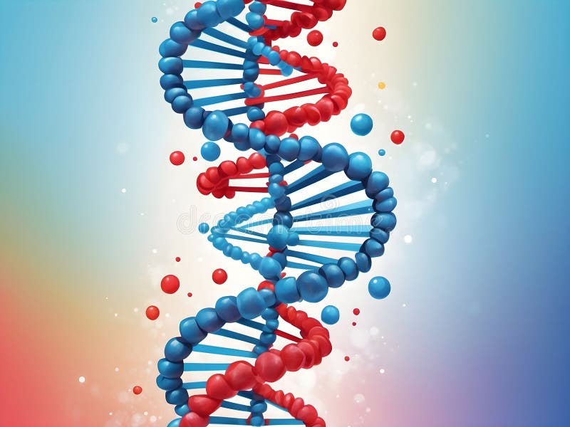 Vector Illustration of Human DNA Structure Stock Illustration ...