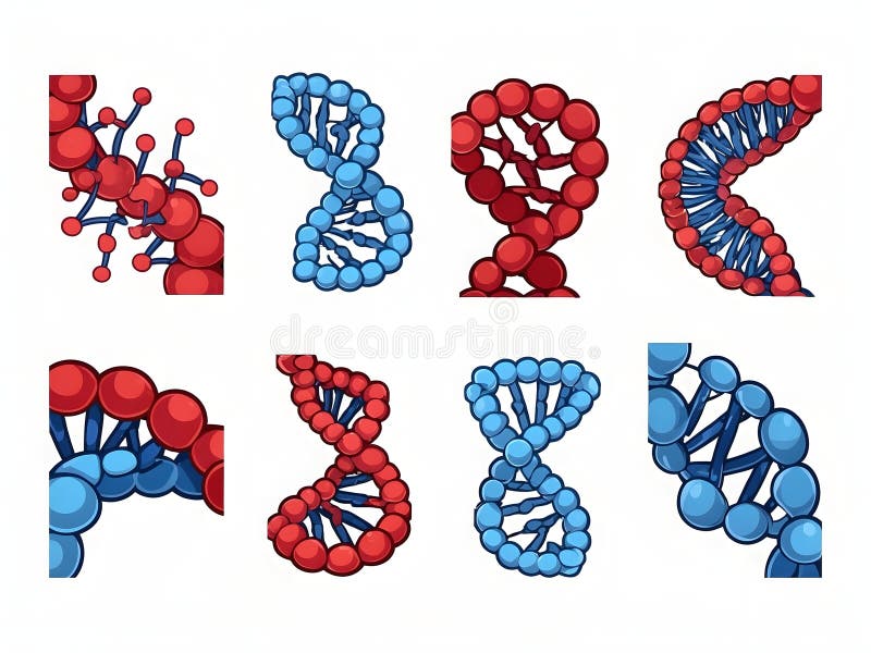 Vector Illustration of Human DNA Structure Stock Illustration ...