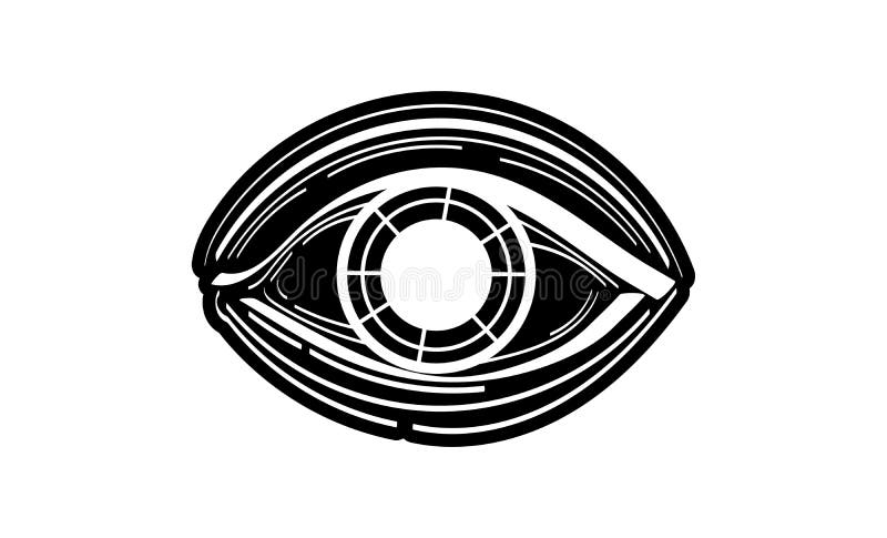 Vector Illustration of Human Eye in Engraved Style Stock Vector ...