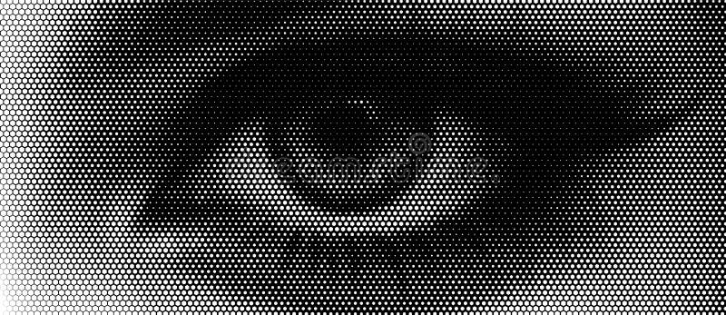 Vector Illustration of a Human Eye Made Using a Halftone Hexagon ...