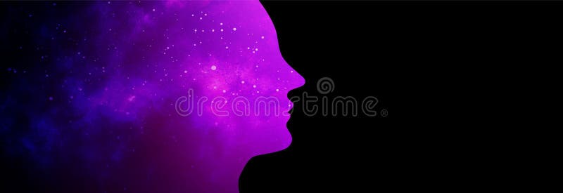 Cosmic Intelligence - Brain in Universe Stock Illustration ...