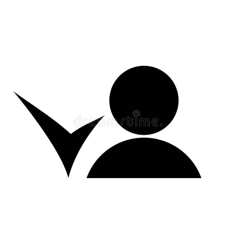 Vector Illustration, Human Icon and Check Marks. Isolated Stock Vector ...