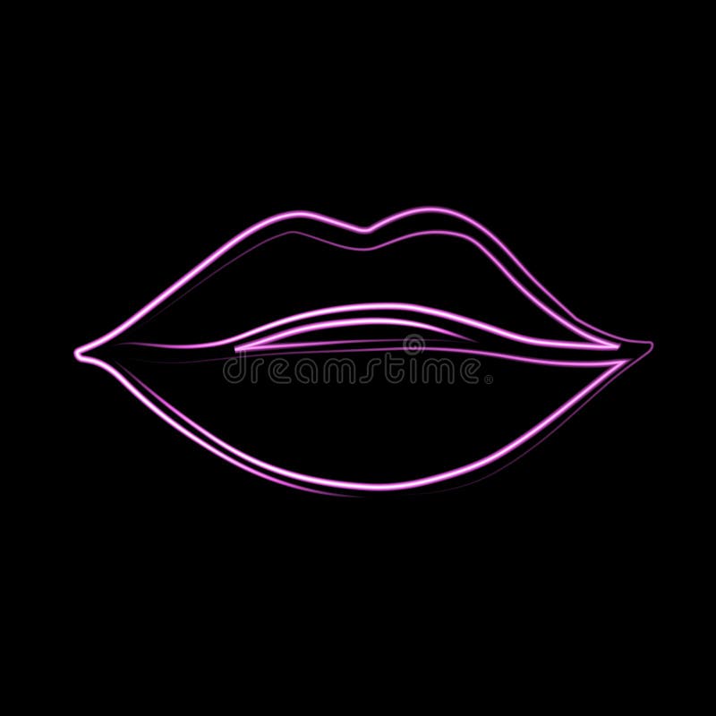 Vector Illustration of Human Lips. Stock Vector - Illustration of pink ...