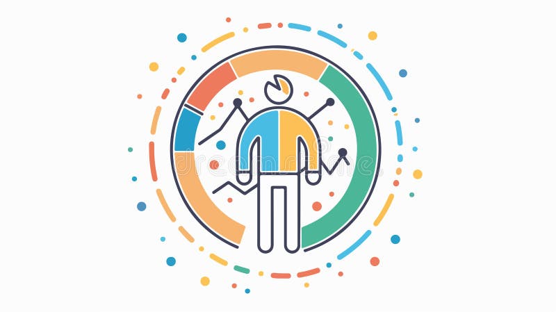 Professional Human Pie Chart Outline Vector Illustration Stock Vector ...