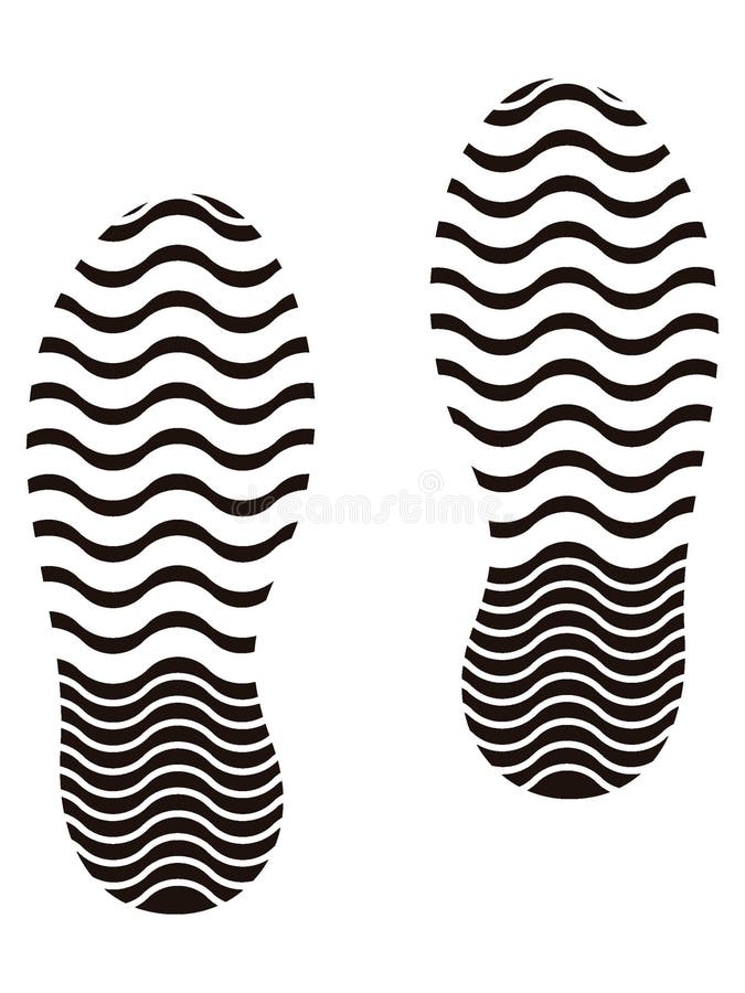 Picture of a Human Shoe Footprint Stock Vector - Illustration of ...
