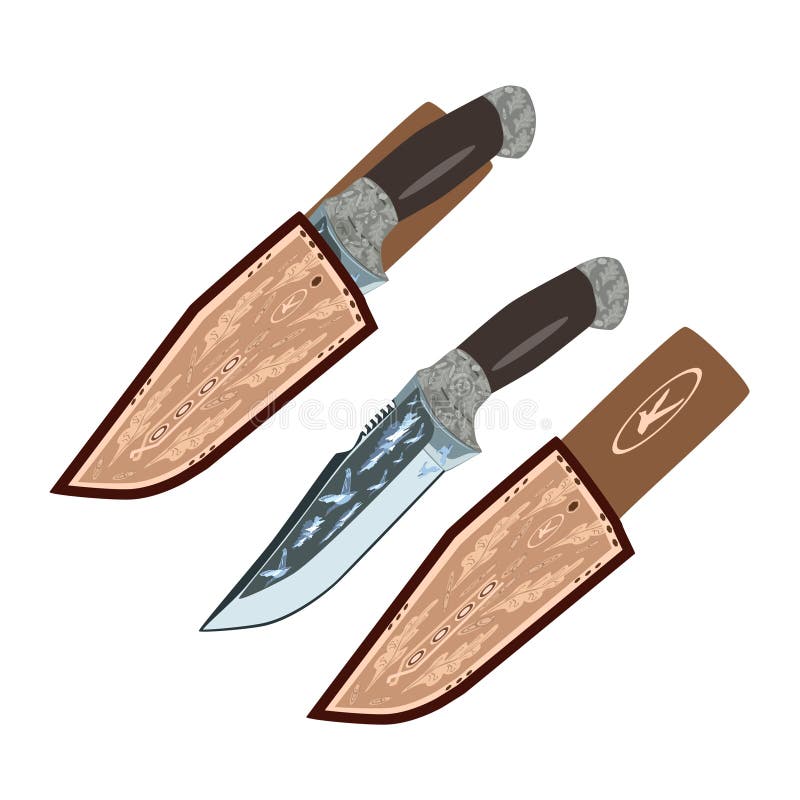Knife in Sheath Icon in Different Style Vector Illustration. Two ...