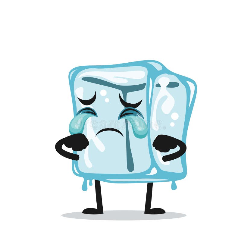 Vector Illustration of Ice Cube Character of Mascot Stock Vector ...