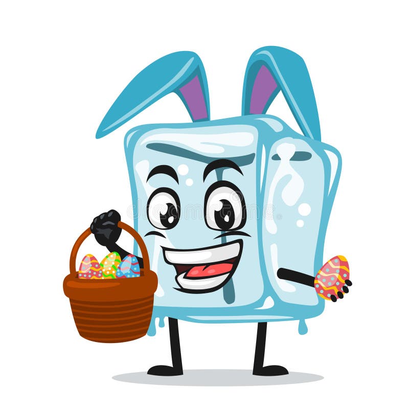 Vector Illustration of Ice Cube Character of Mascot Stock Vector ...