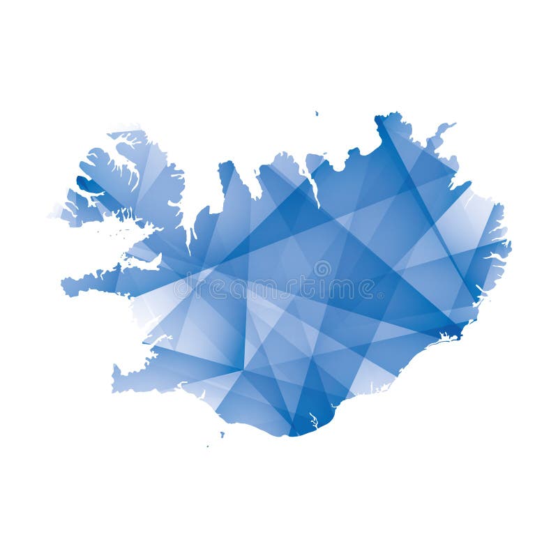 Iceland Map with Shapes of Regions. Stock Vector - Illustration of ...