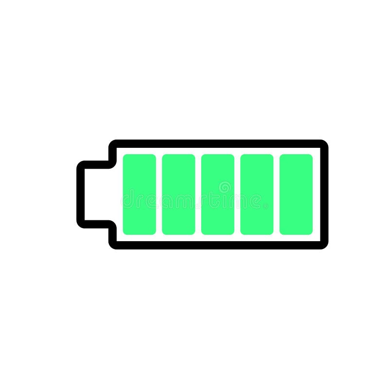 Vector Illustration Icon Battery Full in Isolated Stock Vector ...