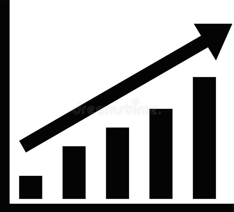 Vector Illustration Icon Black Color Silhouette Bar Chart Upward Trend ... Vector Illustration Icon Black Color Silhouette Bar Chart Upward Trend ...