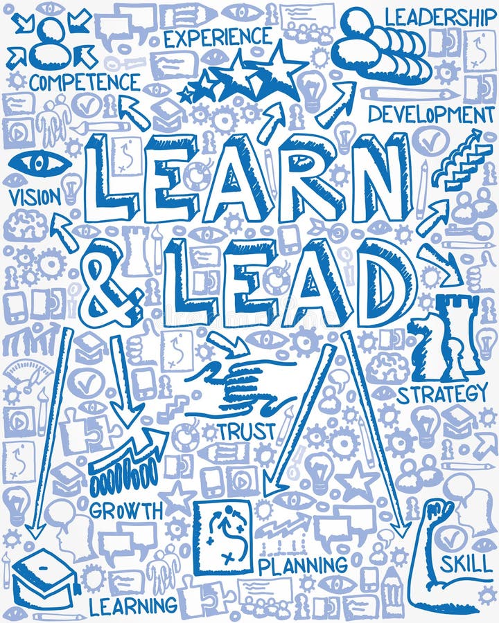Learn and Lead Teamwork stock illustration. Illustration of creativity ...