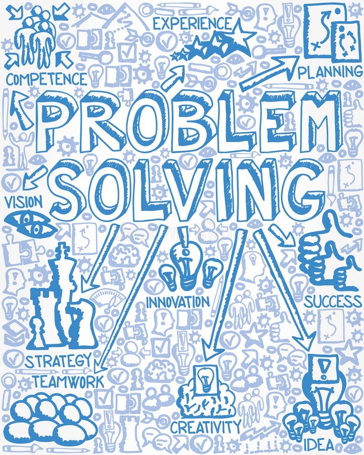 Vector Illustration of Icon Collection with Problem Solving Concept ...