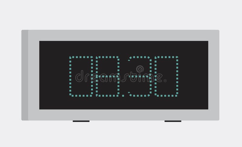 Vector Illustration. Icon of Digital Alarm Clock Stock Illustration ...