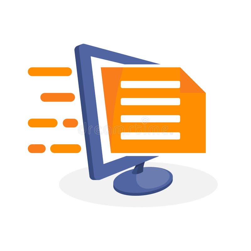 Digital Document Icon stock vector. Illustration of electronic - 154239762