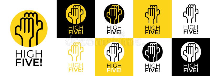 Vector Illustration, Icon and Logo High Five Stock Vector ...