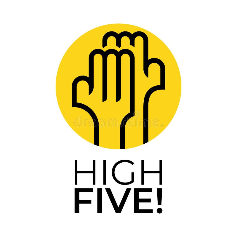 Vector Illustration, Icon and Logo High Five Stock Vector ...