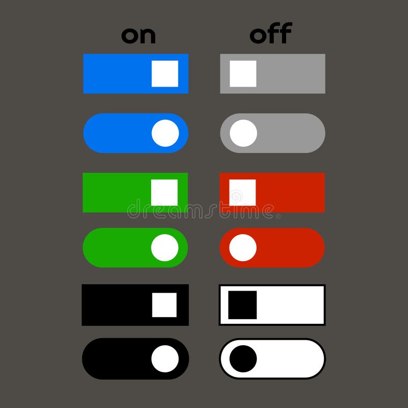 Vector Illustration of Icon on and Off Stock Vector - Illustration of ...