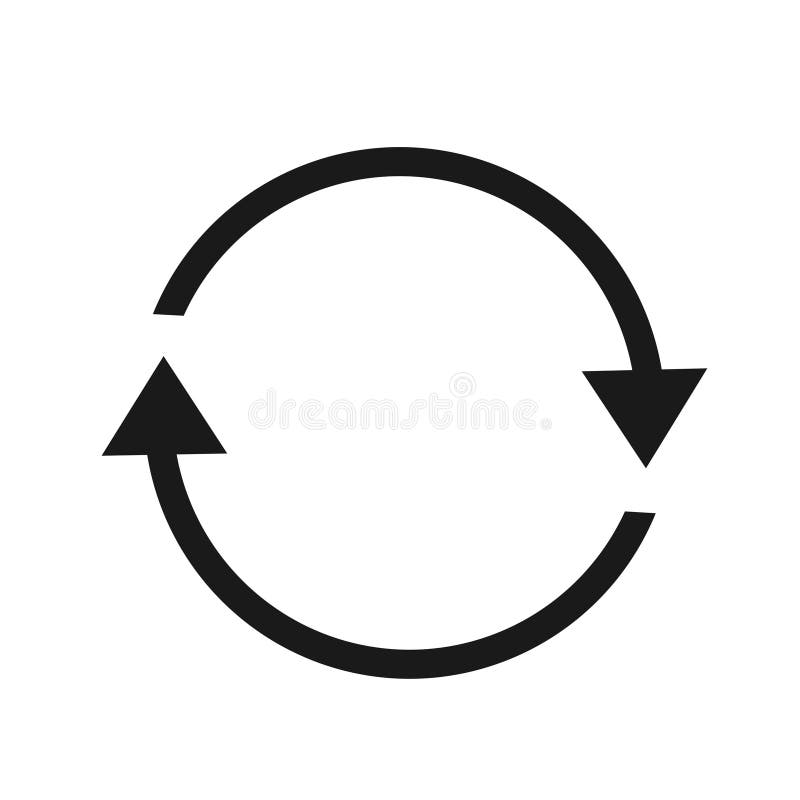 Circle Two Arrows Black White Stock Illustrations – 331 Circle Two ...