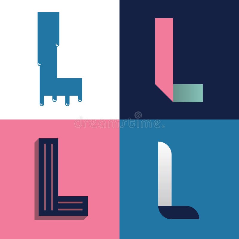 Vector Illustration Icon Set of Letter L Stock Vector - Illustration of ...