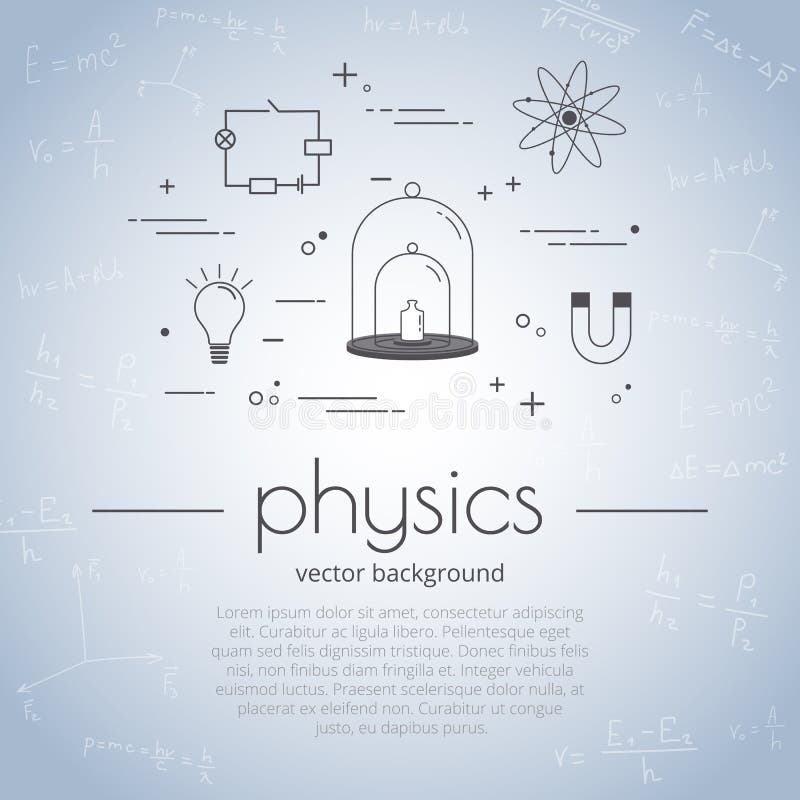 Physics Word Made of Yellow Balls Stock Illustration - Illustration of ...