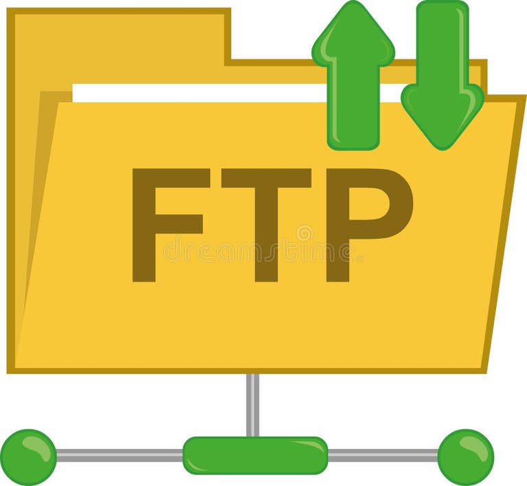 Symbol Transaction Pc Folder File Ftp System Software Stock Vector ...