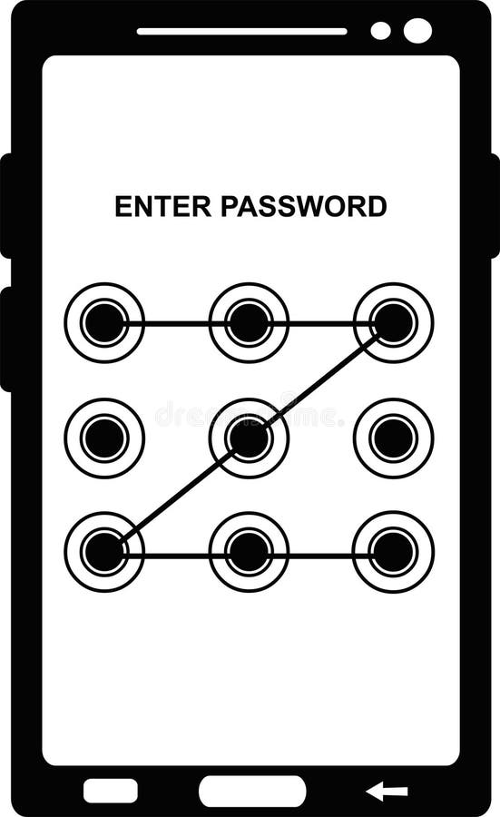 Icon Pattern Unlocked Smartphone Stock Vector - Illustration of ...