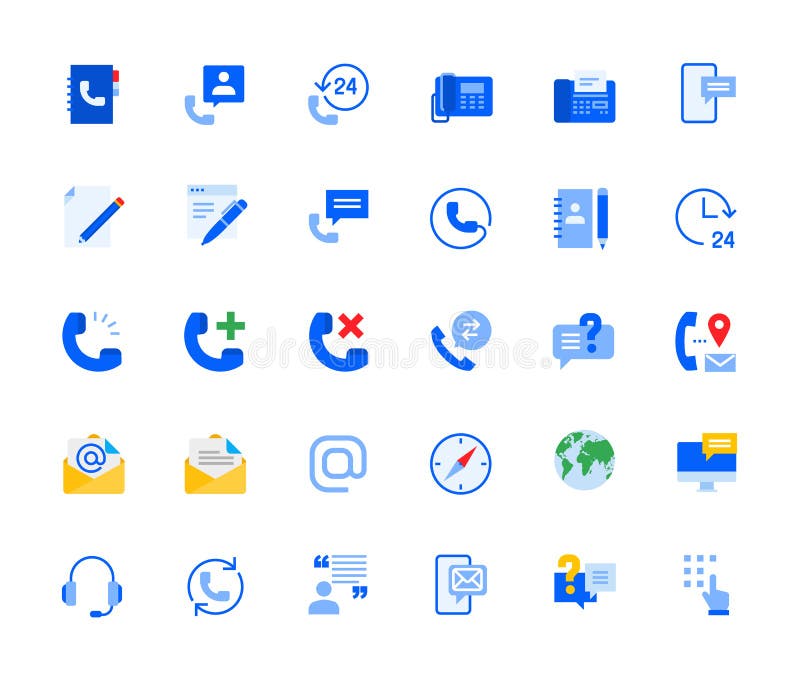 Communication Icons Set for Personal and Business Use Stock Vector ...