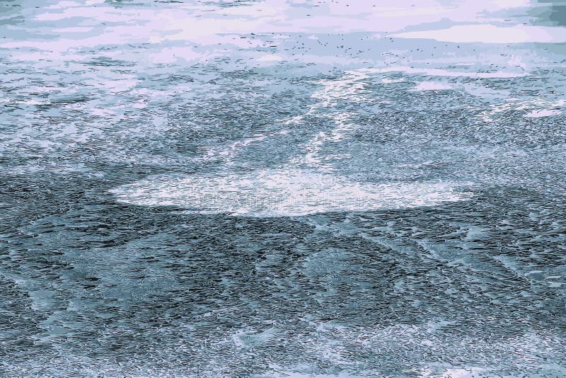 Vector Illustration of an Icy River Surface. Texture of Ice and Water ...