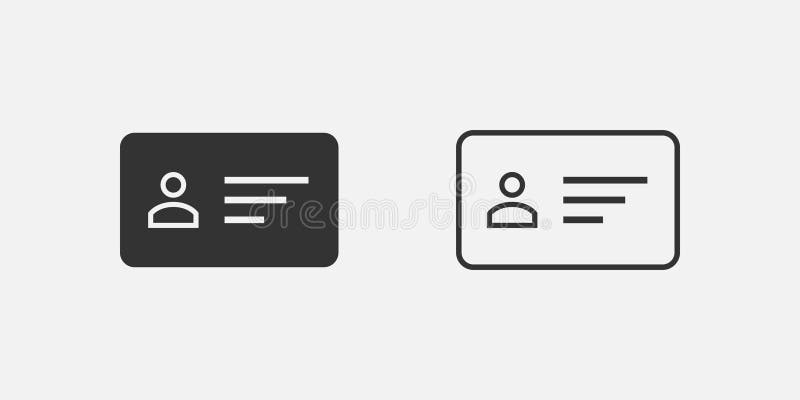 Vector Illustration of Identification Card Icon Stock Vector ...