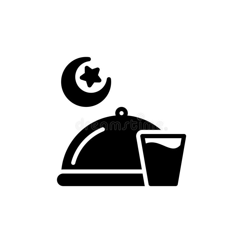 Vector Illustration of Iftar Icon with Glyph Style. Stock Vector ...