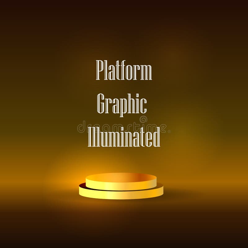 Illuminated Platform Graphics, Show, Stage. Vector Illustration. Stock ...