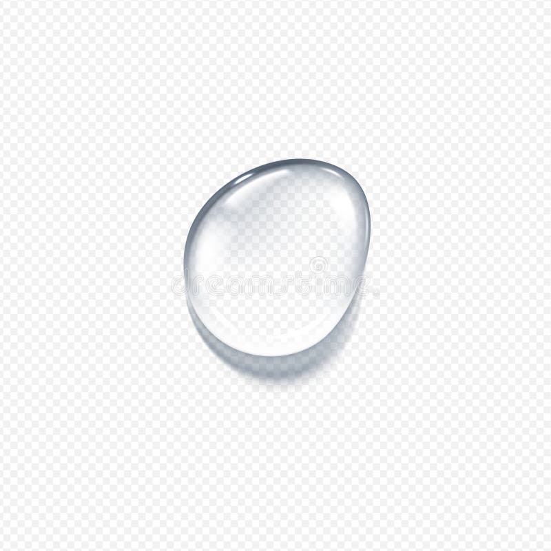 Vector Illustration Illustrating a Rounded Drop of Water with a Shadow ...