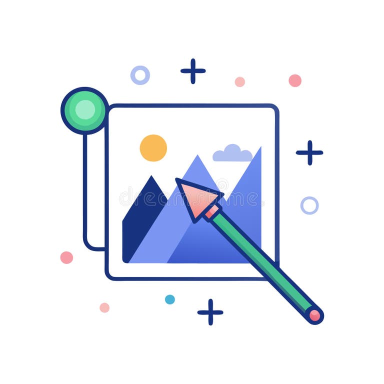 Vector Illustration of Image Editing, Graphic Design, and Creative ...