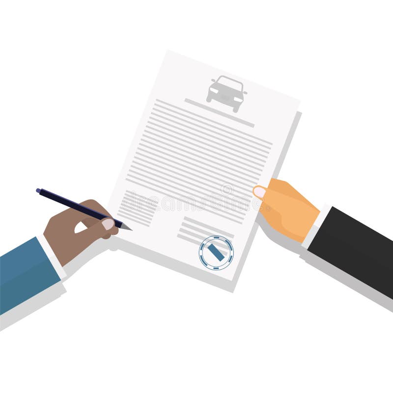 Vector Drawing Signing Contract on White Background Stock Vector ... Vector Drawing Signing Contract on White Background Stock Vector ...