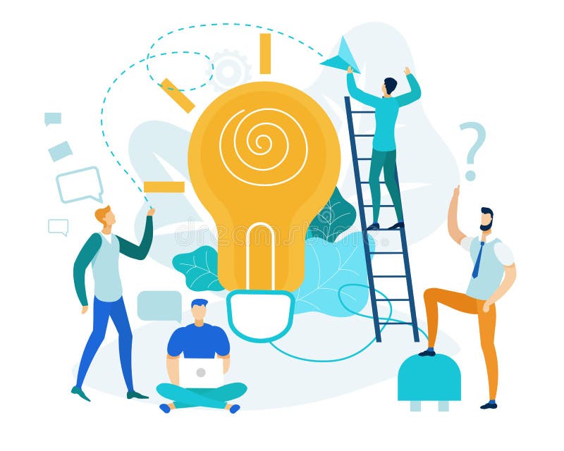 Vector Illustration Implementation Joint Ideas. Stock Vector ...