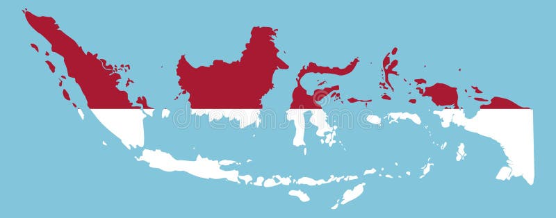 Vector Illustration of Indonesia Map with Its Islands Stock Vector ...