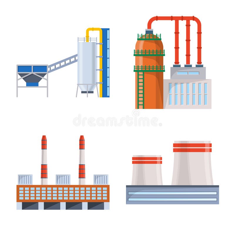 Vector Illustration of Industry and Building Icon. Collection of ...