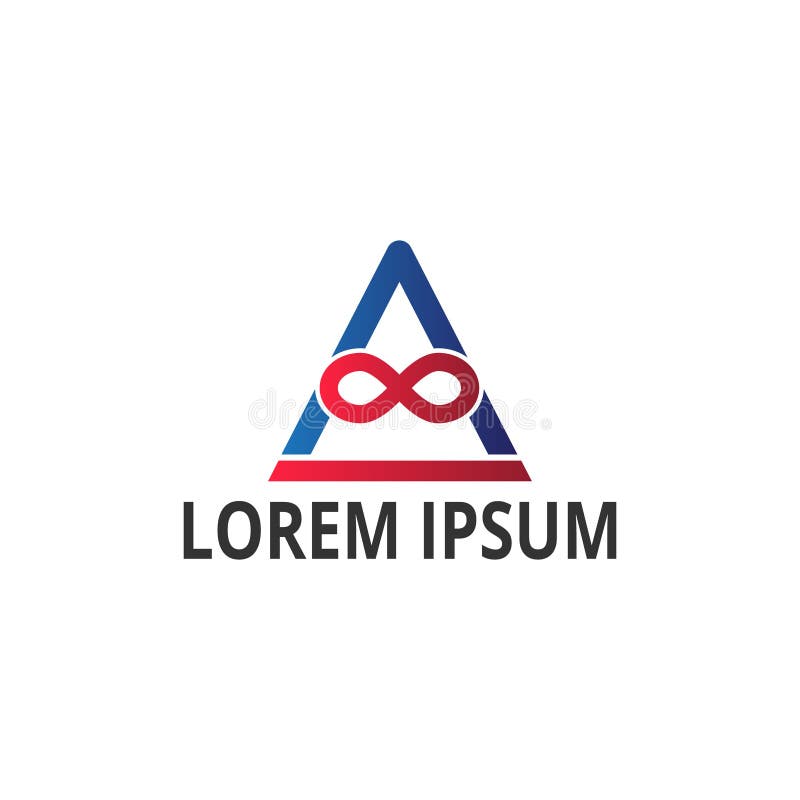 Vector Illustration Infinity and Triangle Icon Logo Modern Design Stock ...