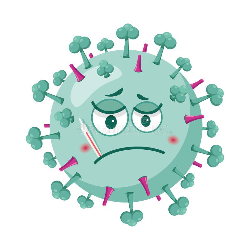 Vector Illustration of an Influenzavirus in Cartoon Style Isolated on ...