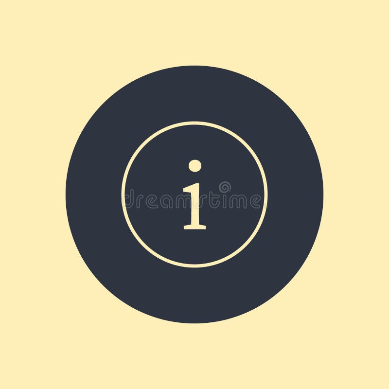 Vector Illustration Info Icon. Vector Symbol on Round Background Stock ...