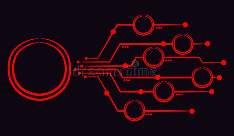 Vector Illustration of Infographic Diagram Line Art Stock Vector ...