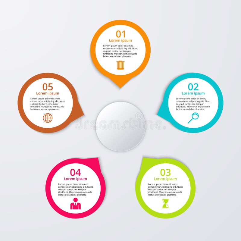 Vector Illustration Infographic Five Options Stock Vector ...