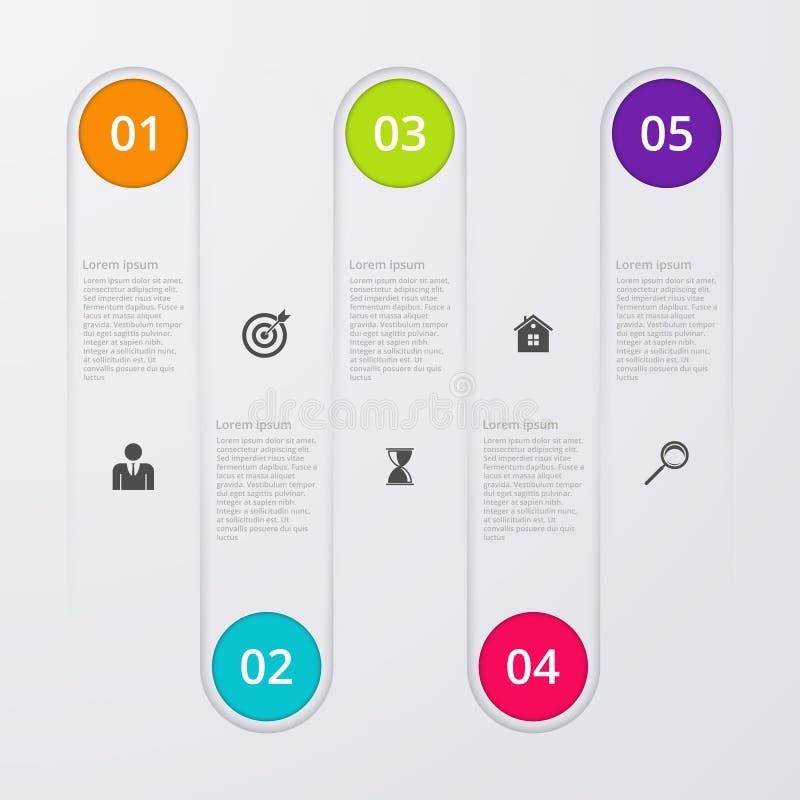 Vector Illustration Infographic Five Options Stock Vector ...