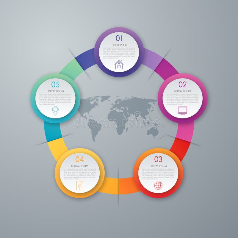 Vector Illustration Infographic Five Options. Stock Vector ...