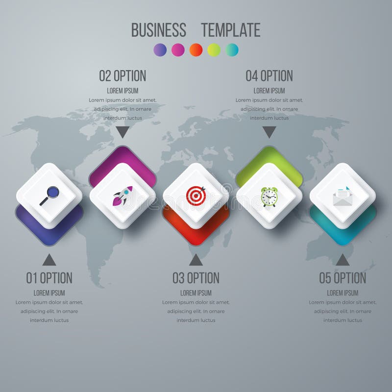 Vector Illustration Infographic Five Options Stock Vector ...